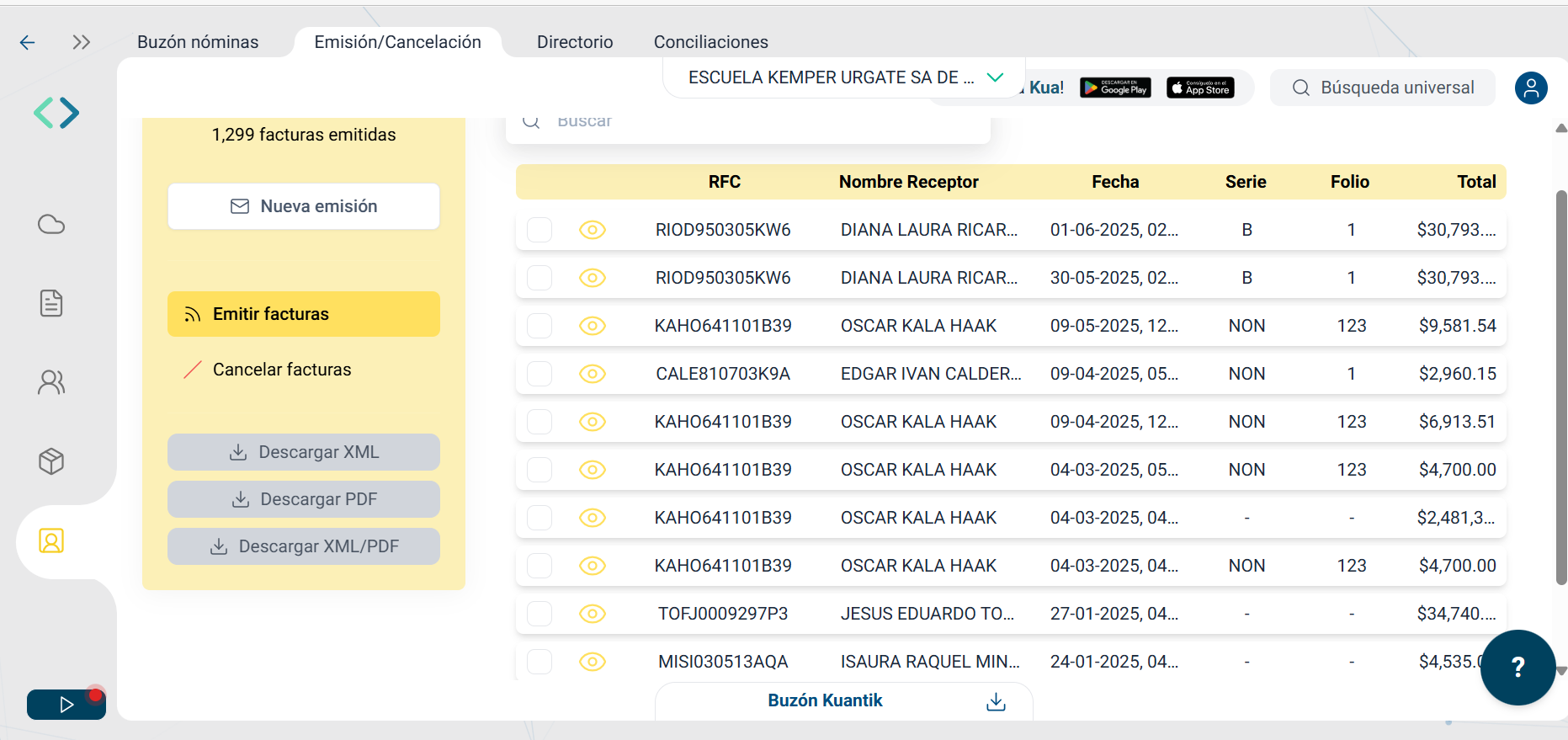 Kuantik - Plataforma inteligente de gestión de facturas