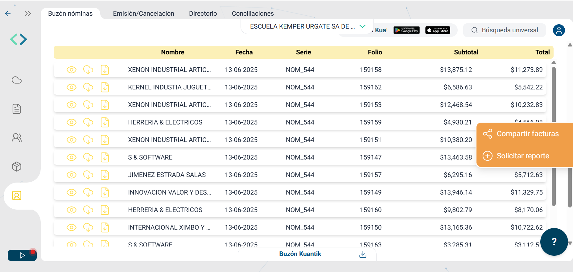 Kuantik - Plataforma inteligente de gestión de facturas